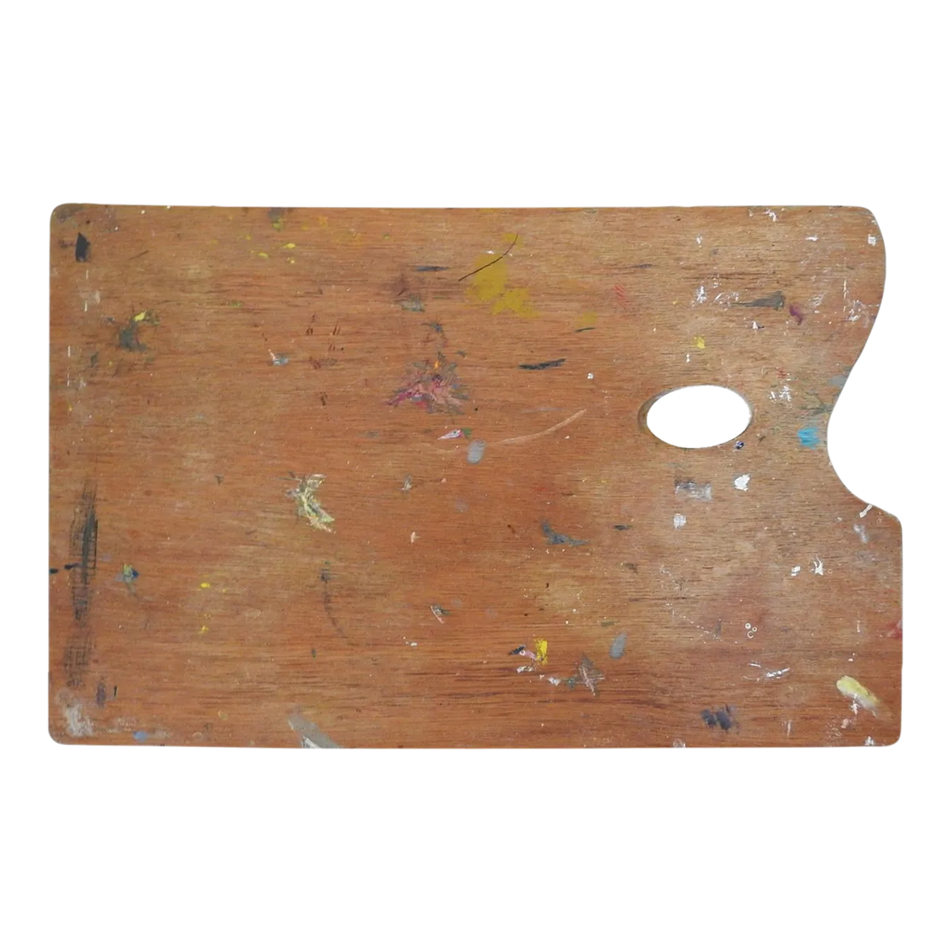 Vintage Wood Authentic Lightly Used Artist Palette | Chairish
