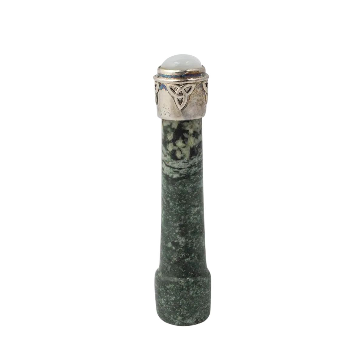 1900s Vintage European Art Nouveau Silver Mounted Stone Mortar | Chairish