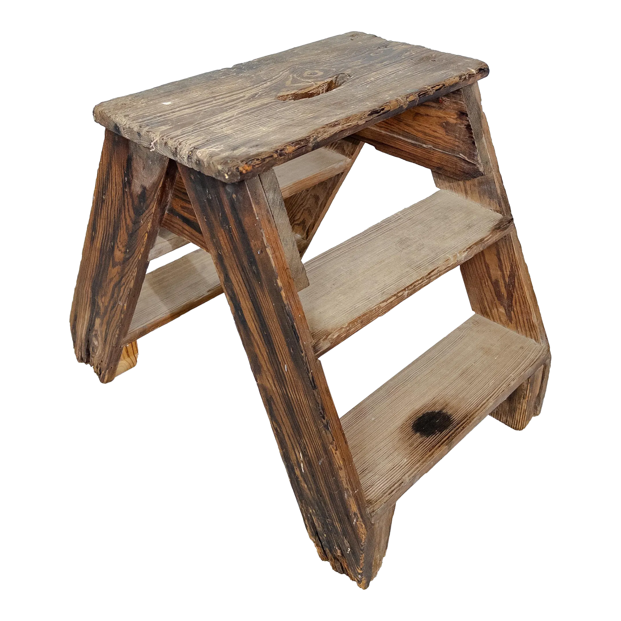 Early 20th Century Wood Step Stool | Chairish