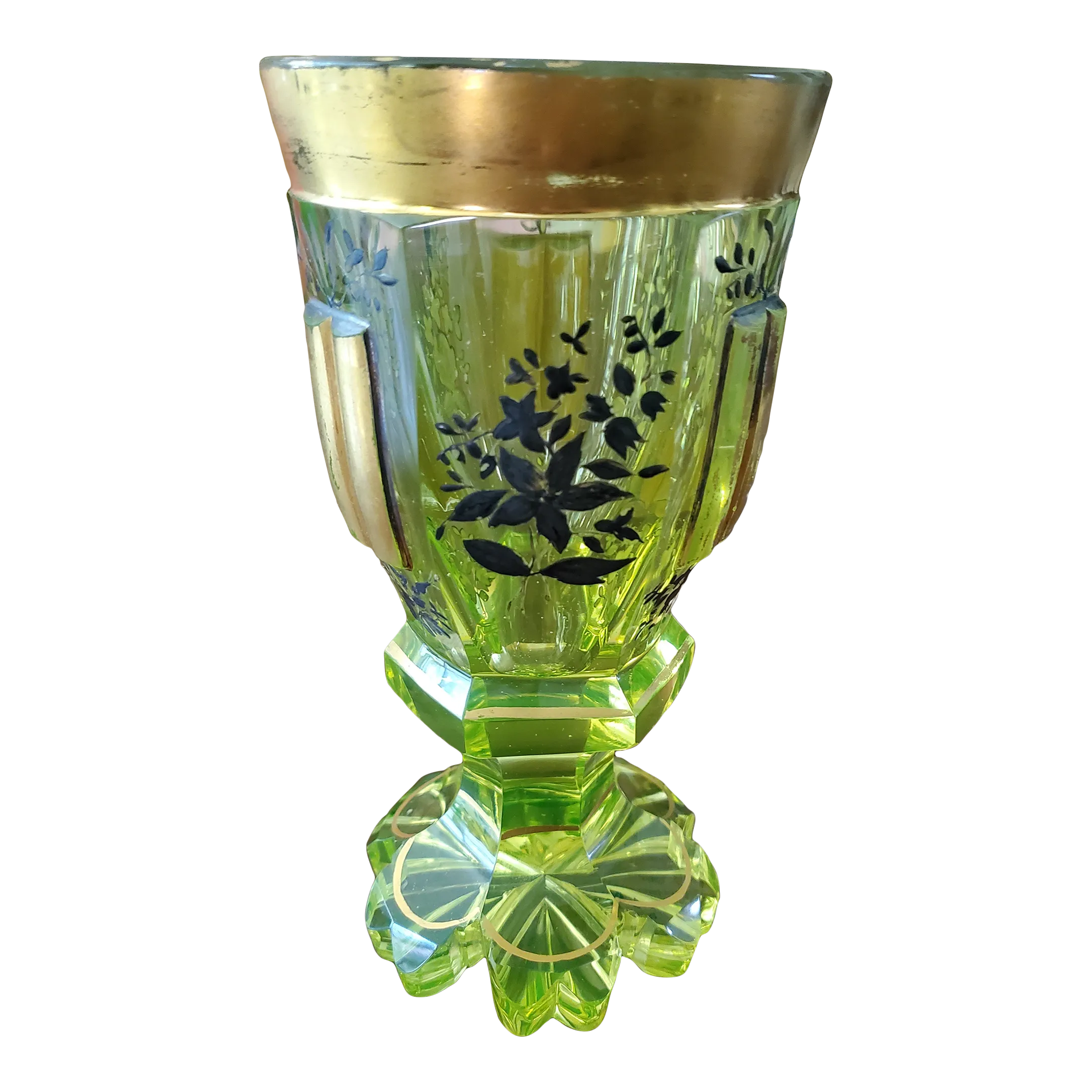Antique Bohemian Glass Moser Crystal Spa Glass | Chairish