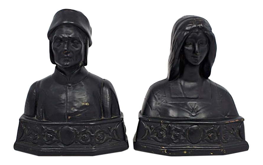 1920s Armor Bronze Bust Bookends - a Pair | Chairish