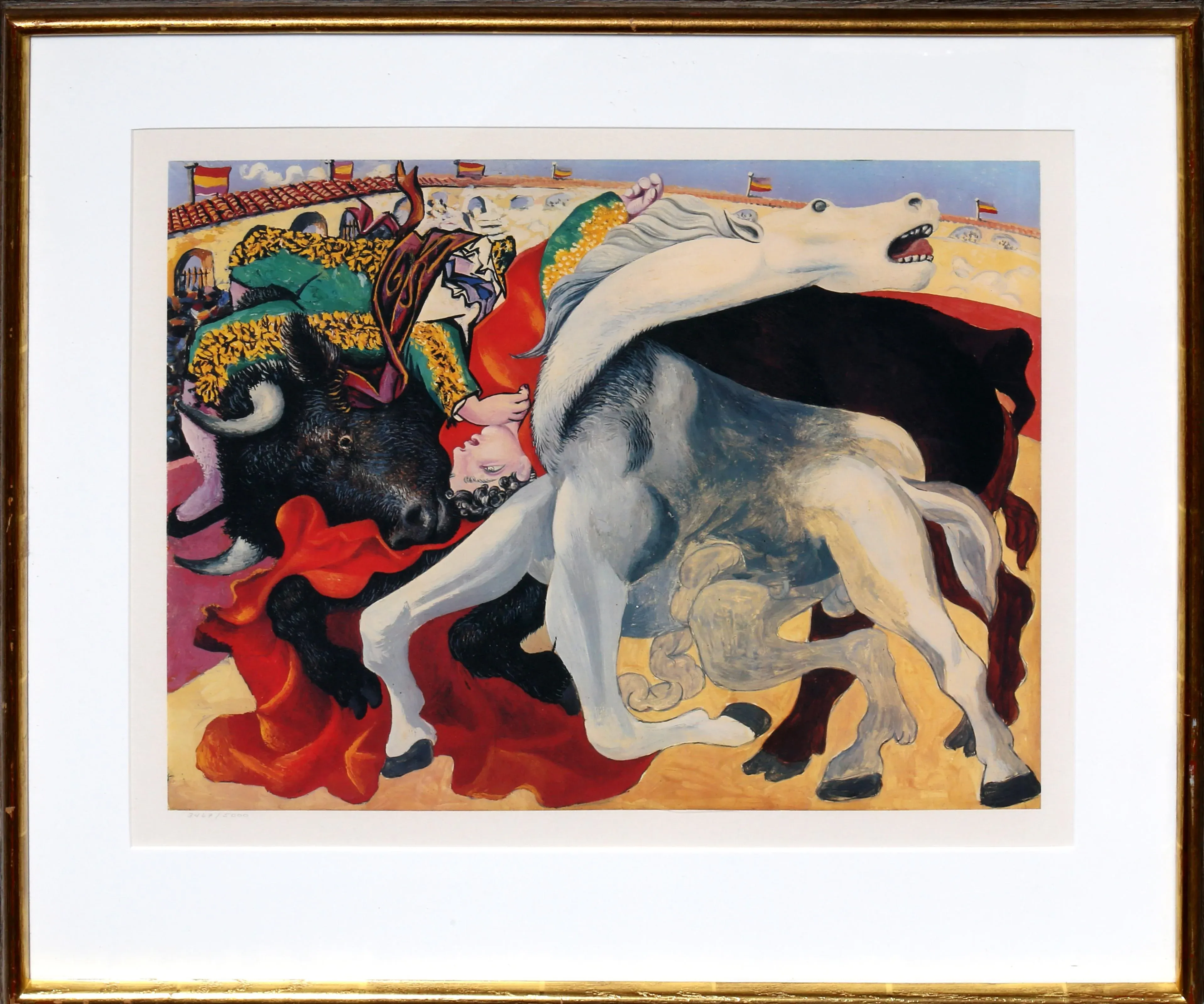 Corrida La Mort Du Torero, Pablo Picasso Lithograph on Arches | Chairish