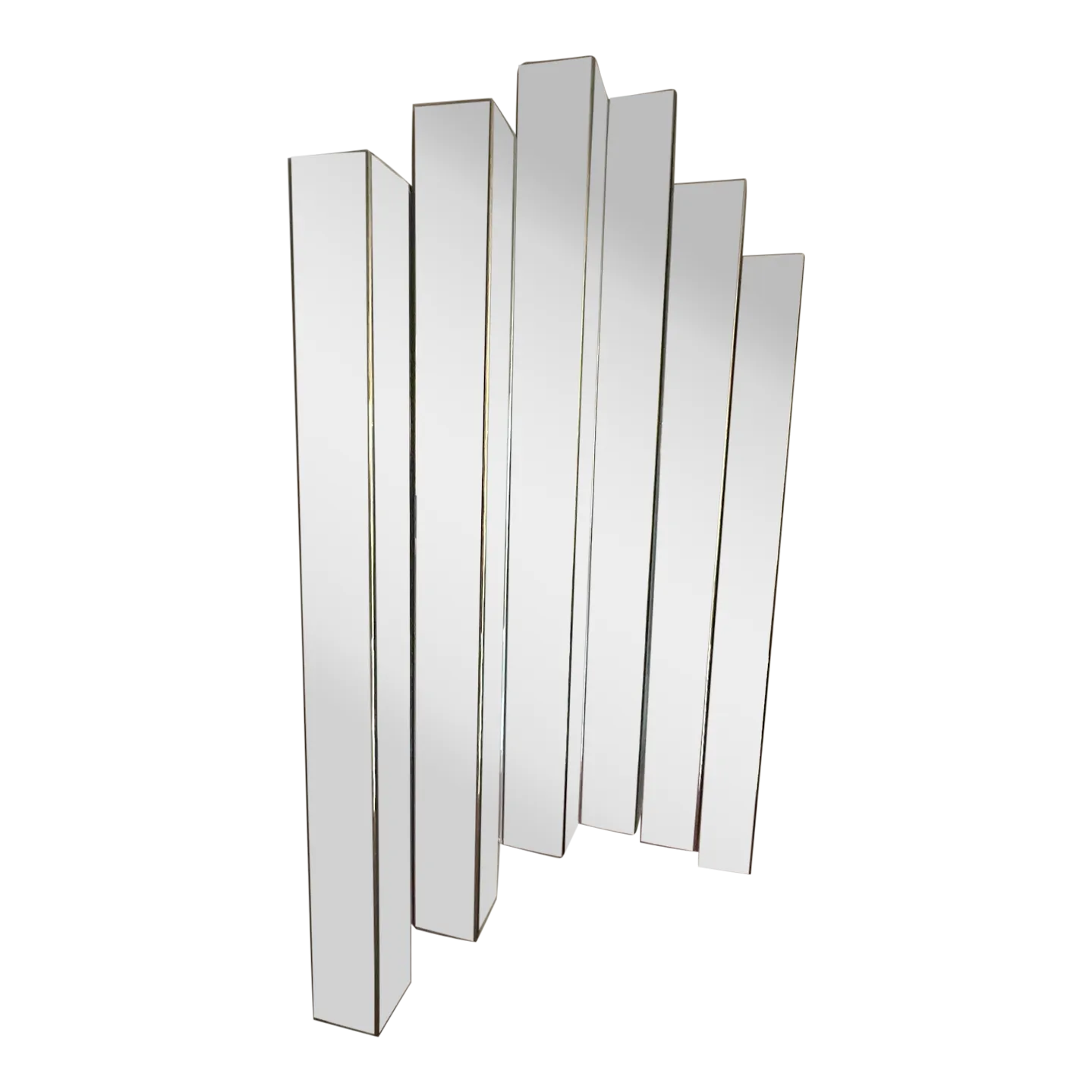 1980s Art Prism Beveled Mirror Wall Panels - Set of 6 | Chairish