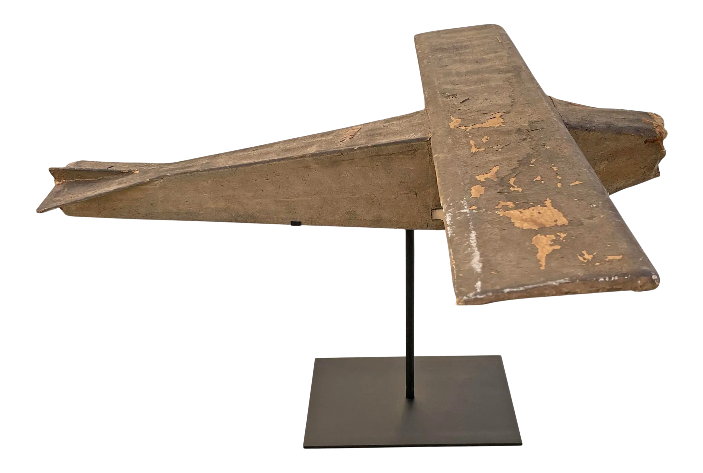 Early 20th Century American Folk Art Bush Plane Model on Custom Mount ...