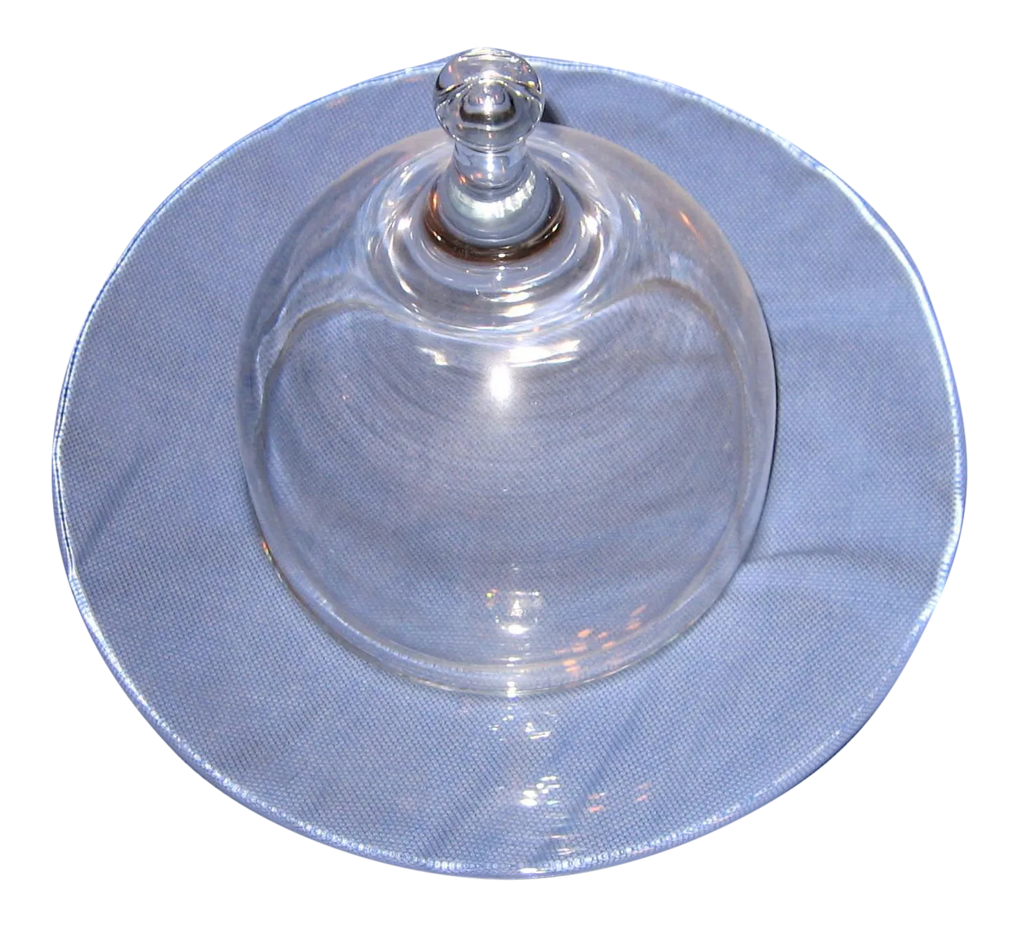 Mid-Century Domed Glass Cheese Platter | Chairish