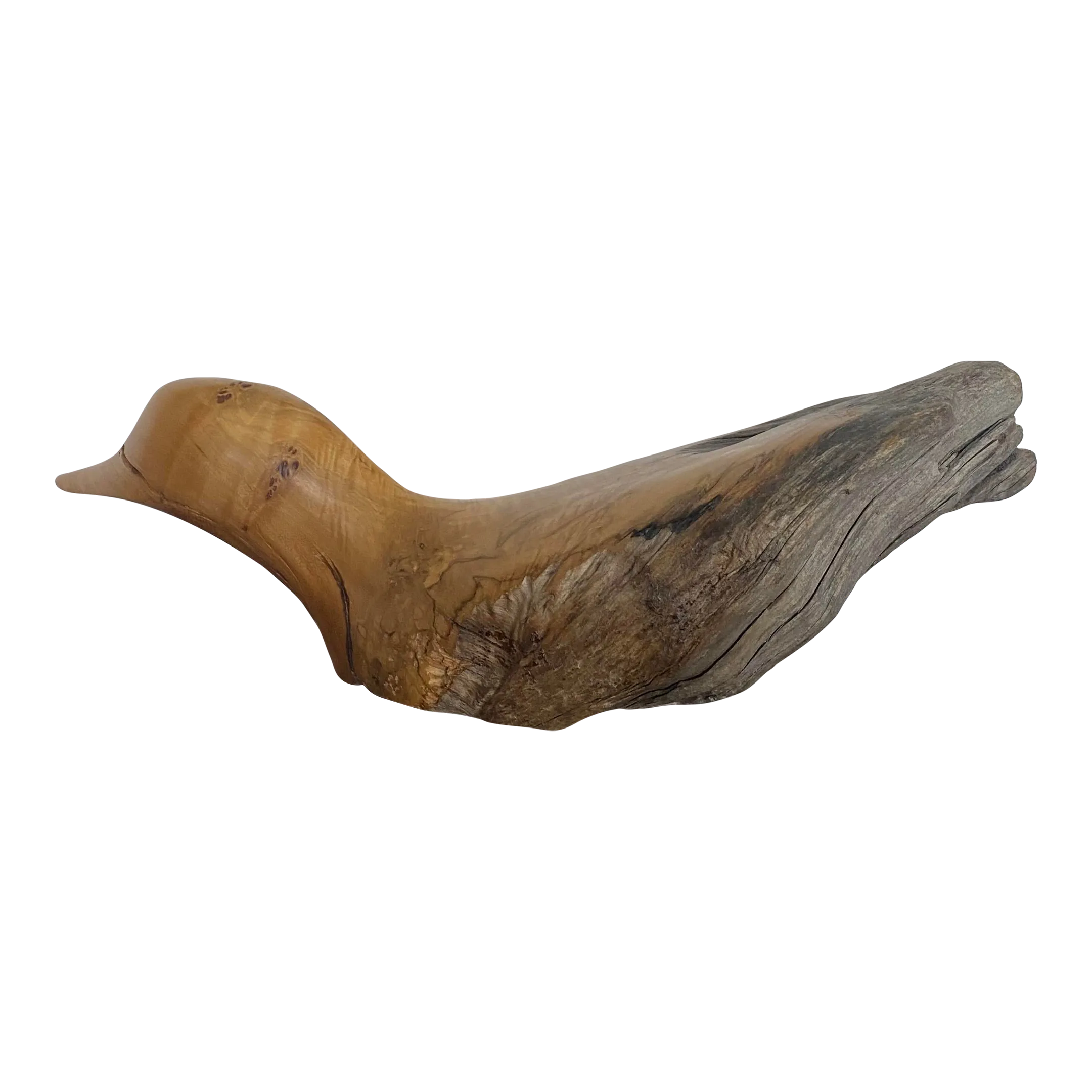 2000s Carved Driftwood Mallard Duck Sculpture in Myrtle by Glenn ...