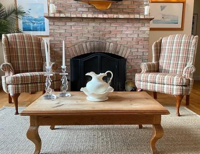 Plaid living room chairs store