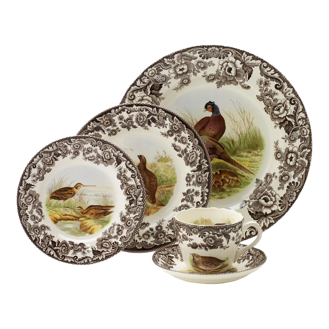 Spode Woodland Dinnerware 5-Piece Place Setting, Service for one | Chairish