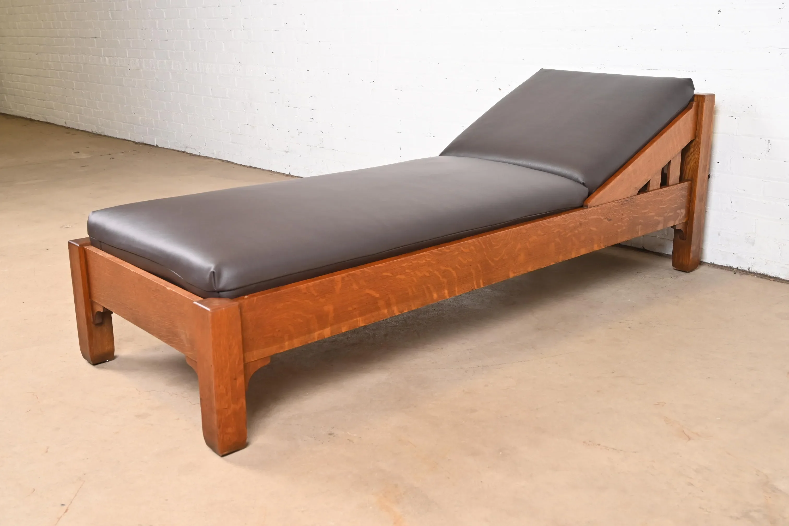 Mission style chaise lounge store