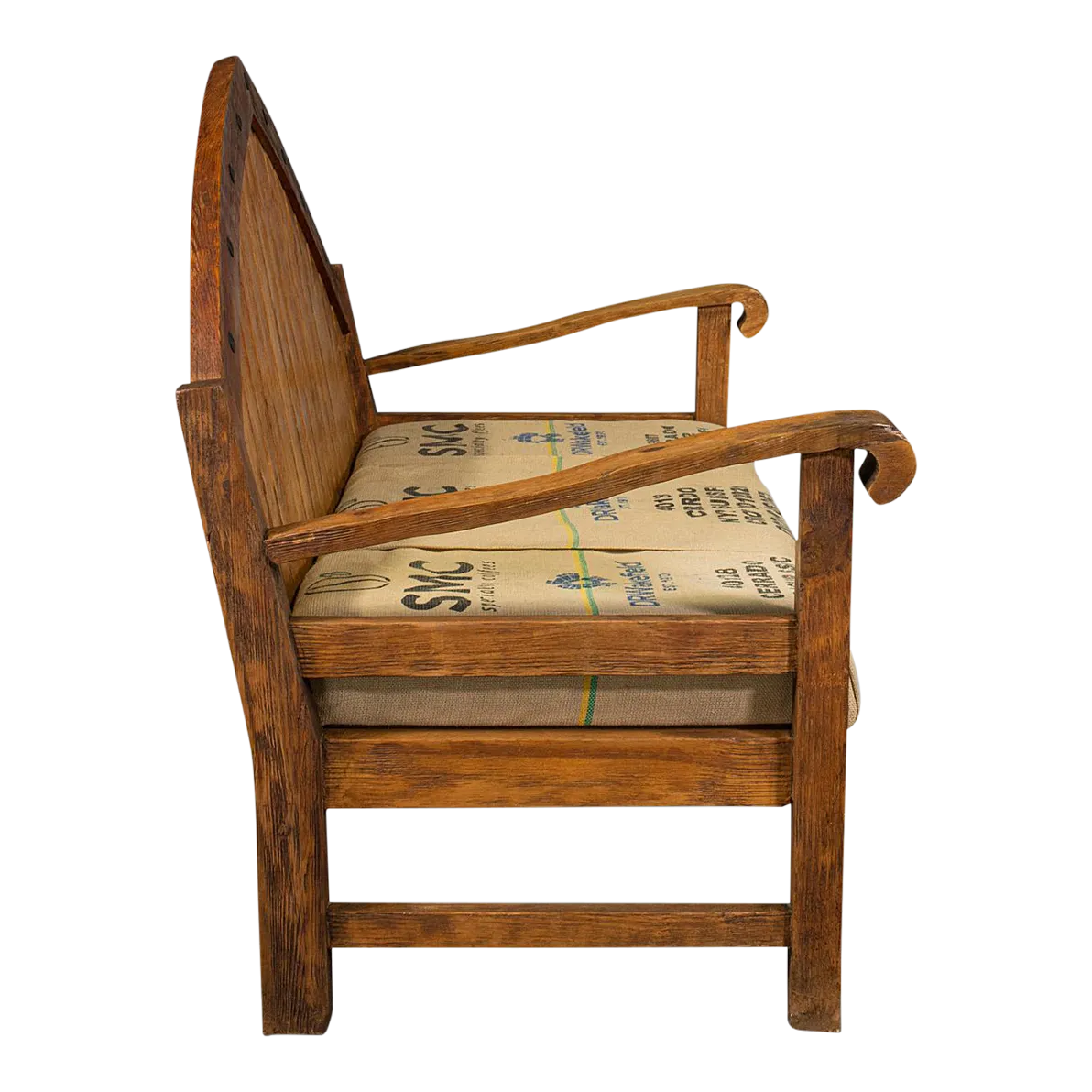 1950s Large Vintage Scandinavian Pitch Pine Bench | Chairish