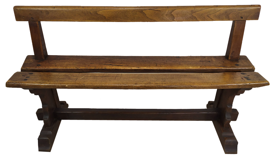 Vintage Rustic Oak Bench | Chairish