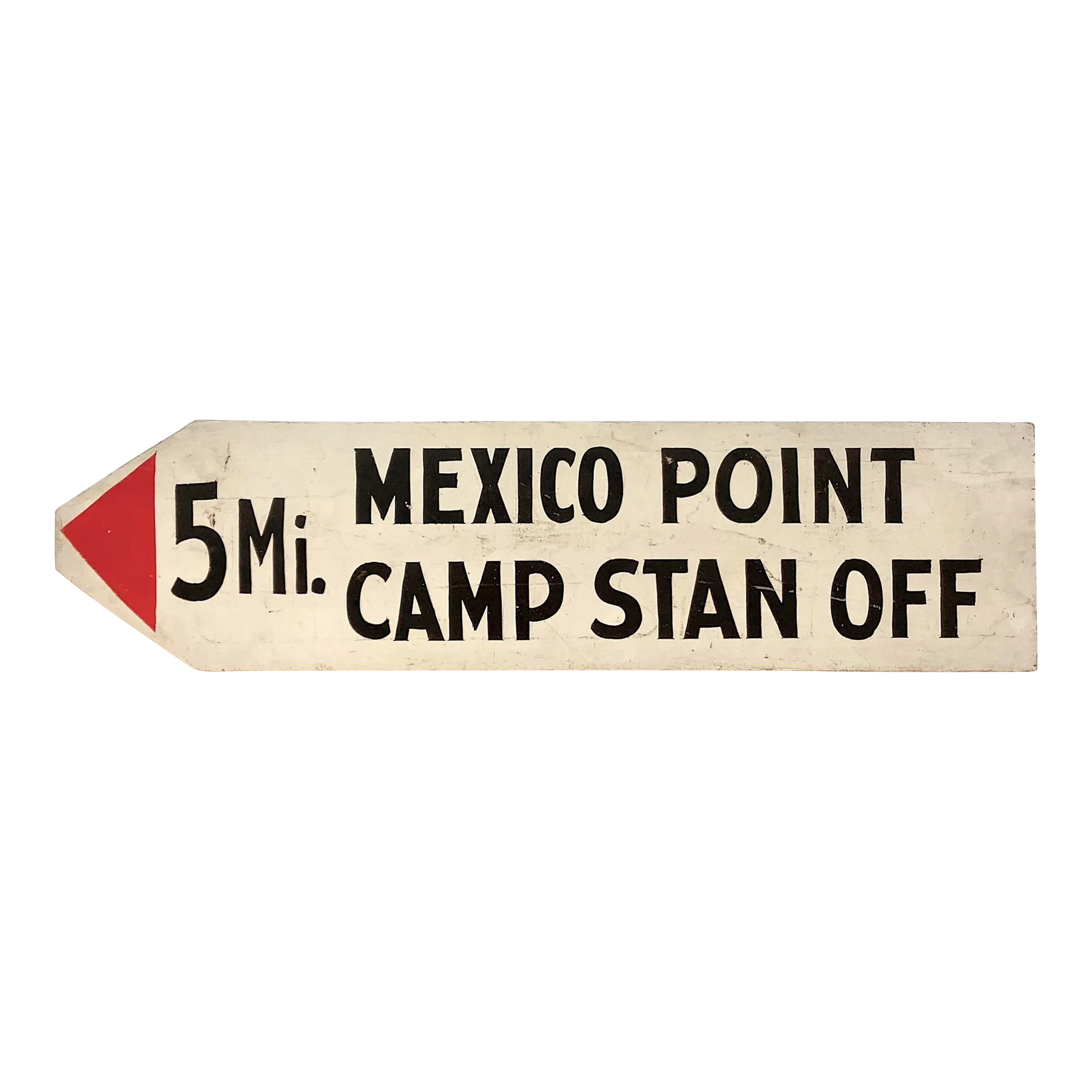 Vintage Arrow Shaped Camp Sign | Chairish