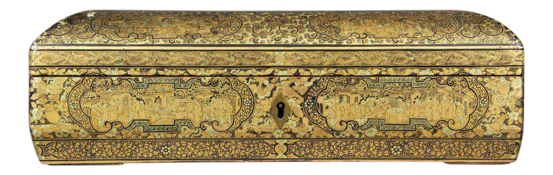 Chinese Export Lacquer Game Box | Chairish