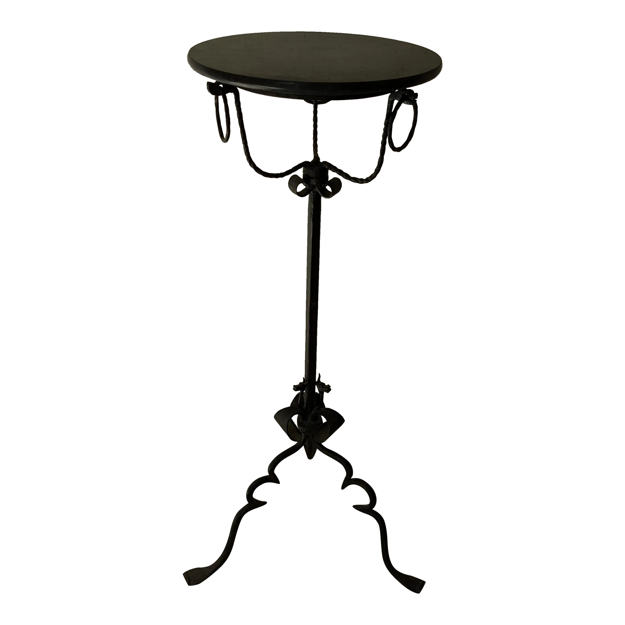 Vintage Marble Top Iron Stand | Chairish