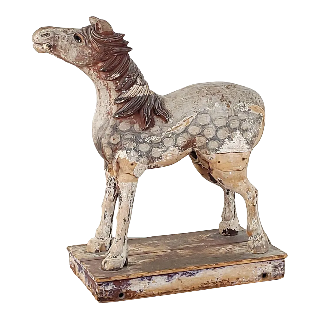 19th Century Rustic Swedish Painted Pony | Chairish
