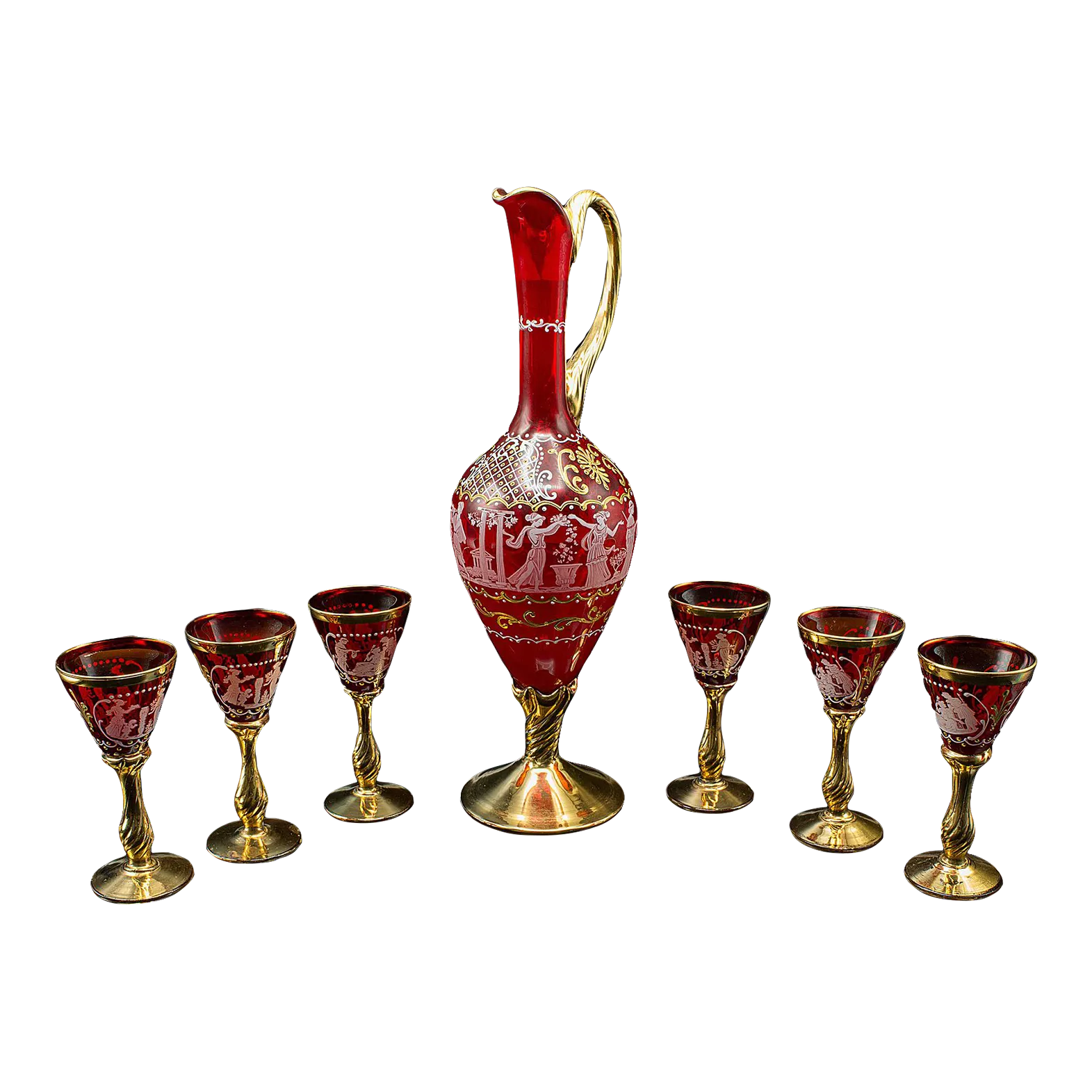 1970's Vintage Aperitif Serving Set | Chairish