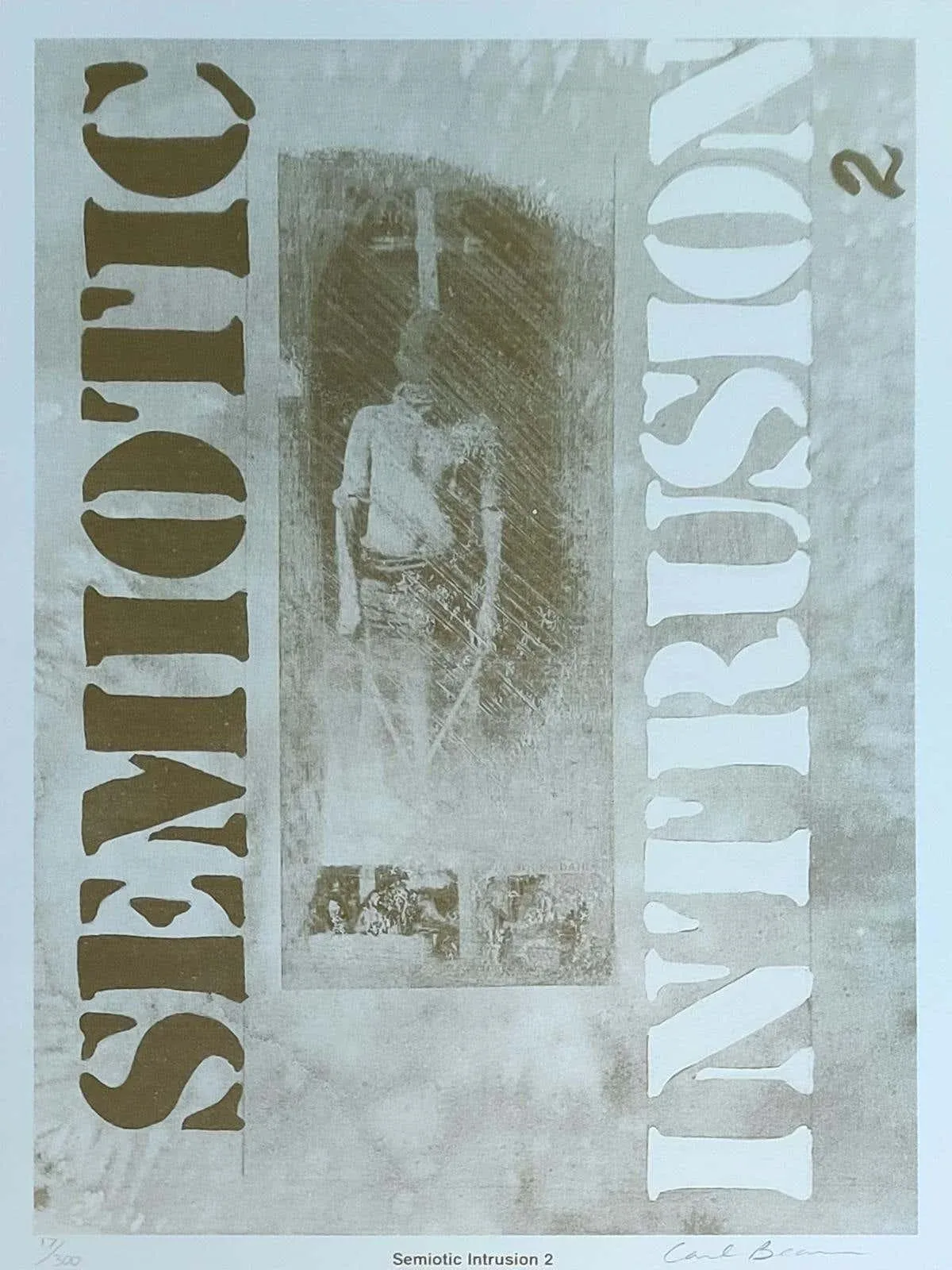 Late 20th Century "Semiotic Intrusion 2" Abstract Figurative Numbered ...