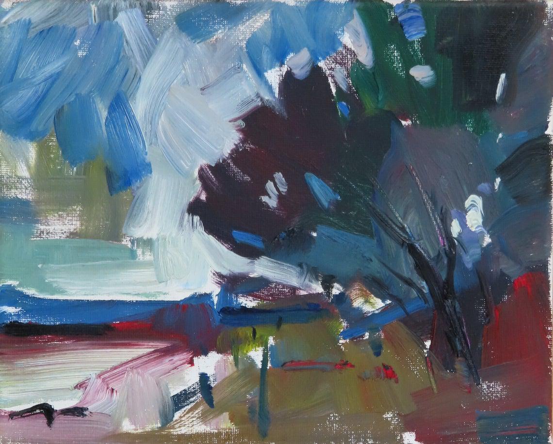 Contemporary Expressionist Style Beach Landscape Oil Painting by Jose ...