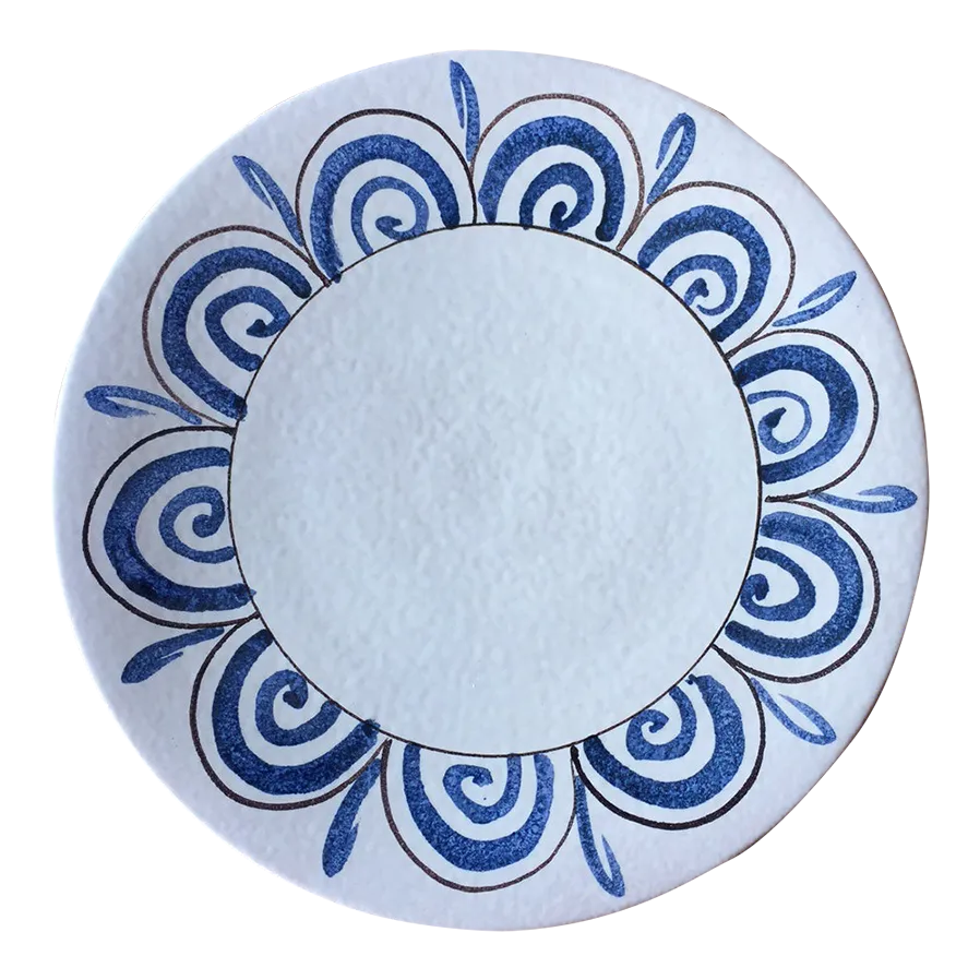Italian Hand Painted Serving Platter | Chairish