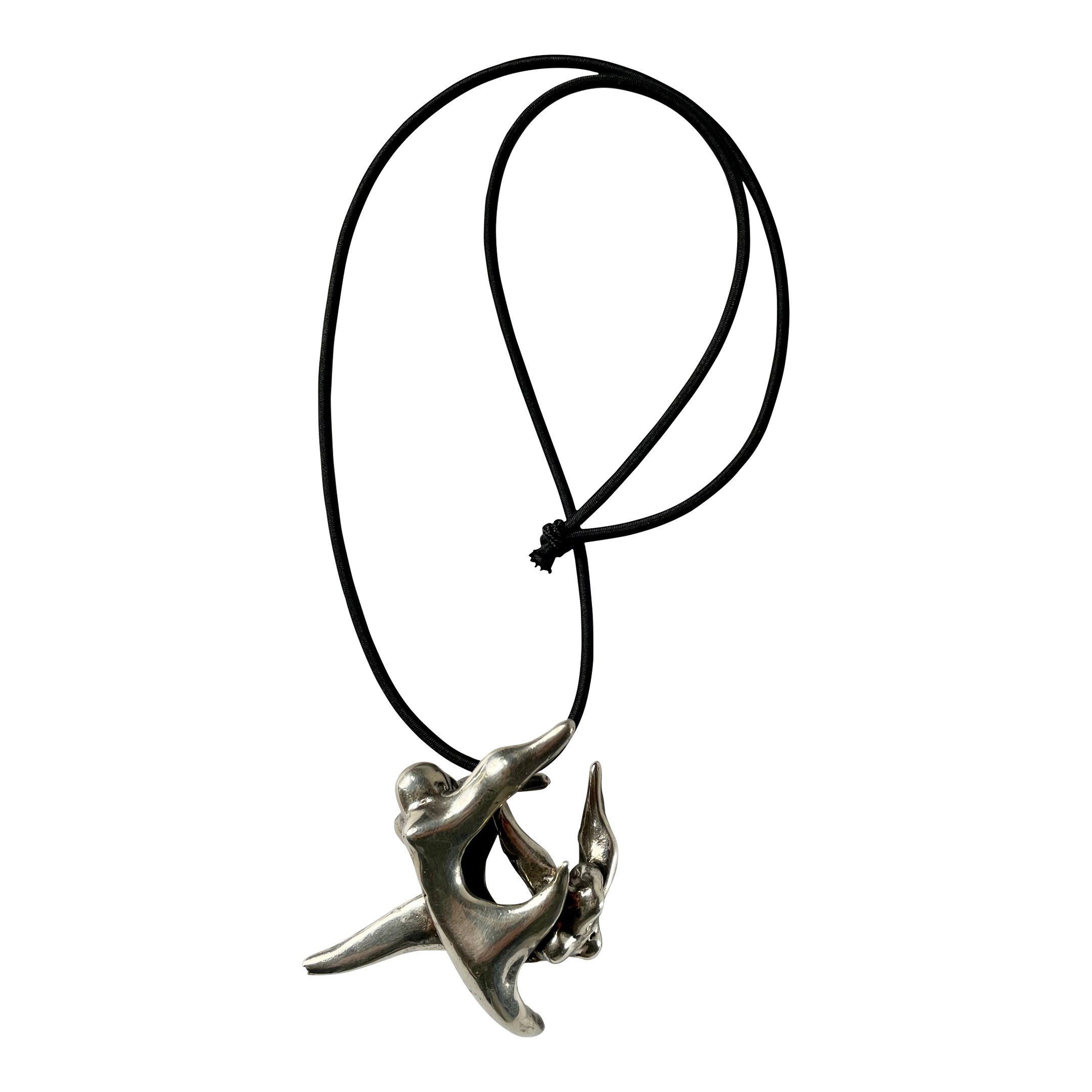 1981 “Sirens” Cast Silver Pendant by Dutch Artist Nic Jonk | Chairish