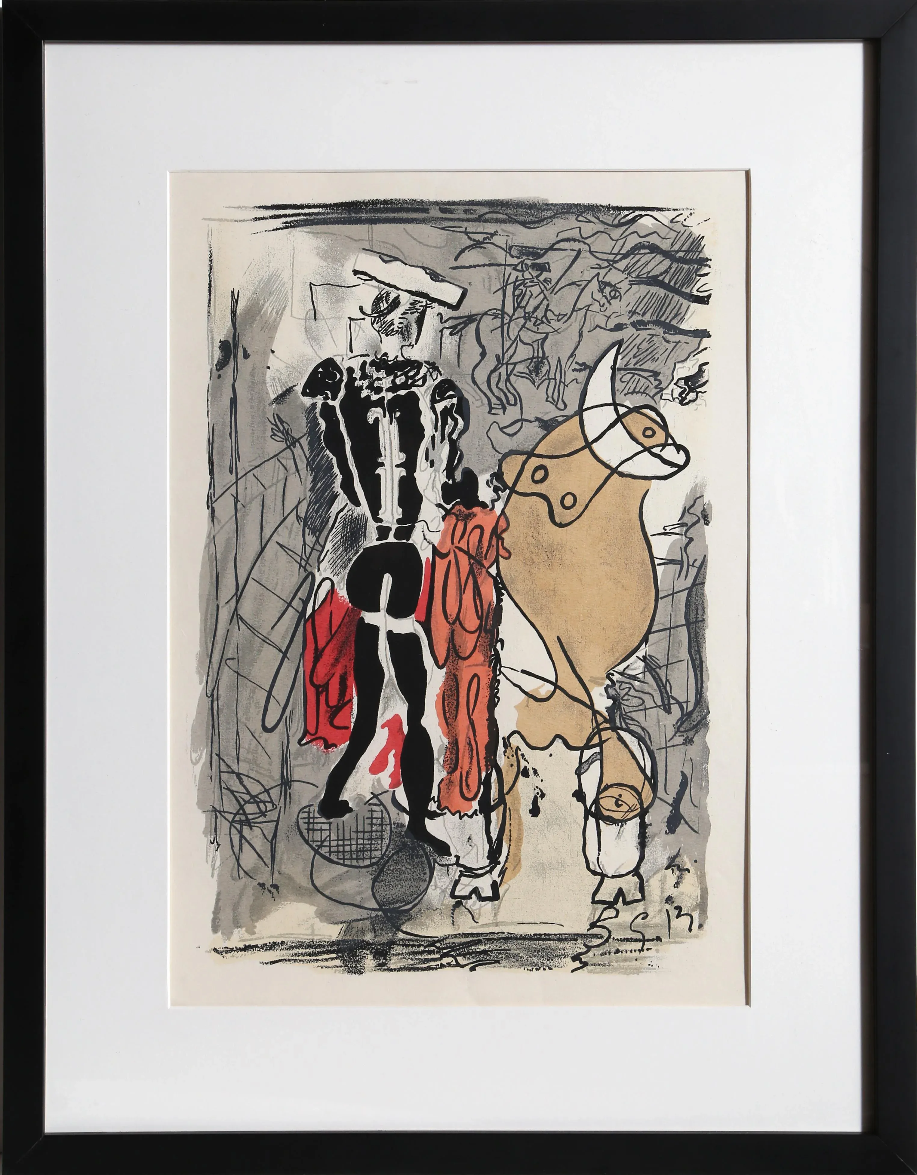 Georges Braque, "Torero", Modern Bullfighter Lithograph | Chairish