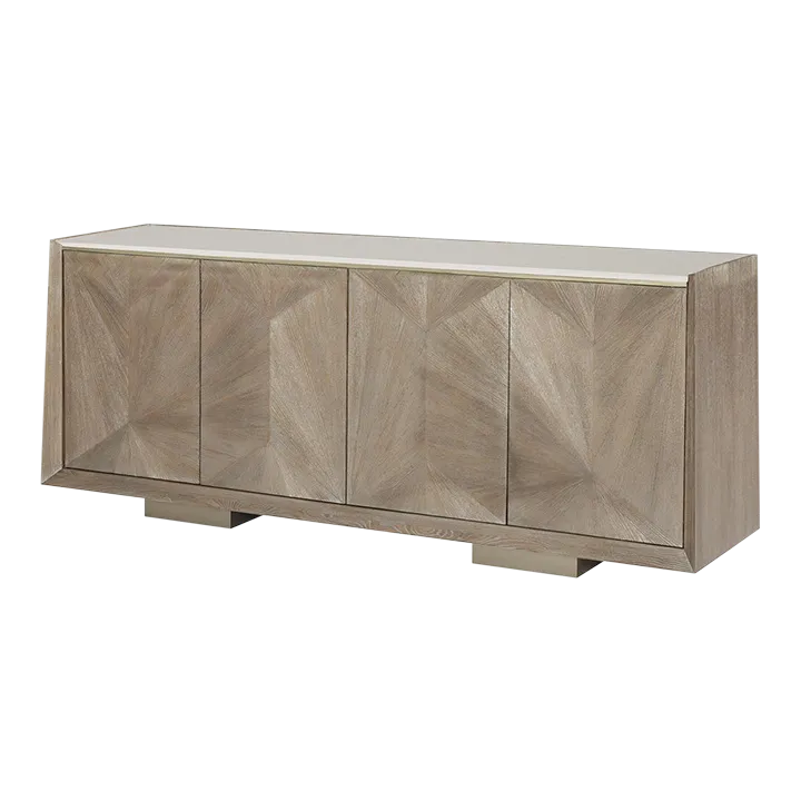 Modern Ash Wood Buffet | Chairish