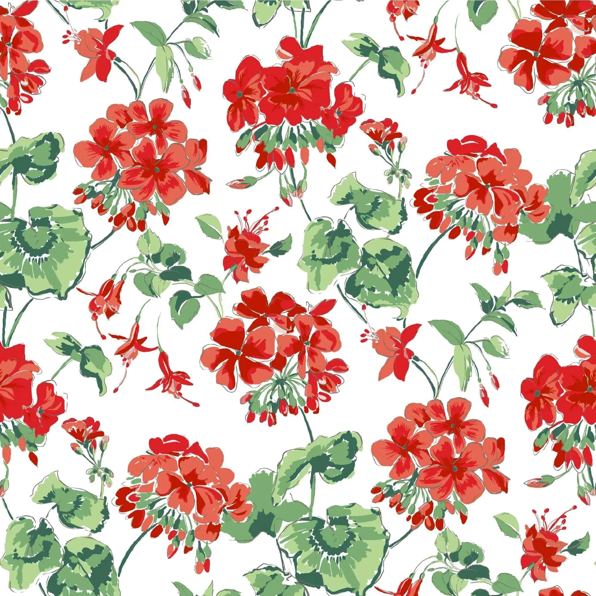 Cottage Grove Geranium Wallpaper Sample | Chairish