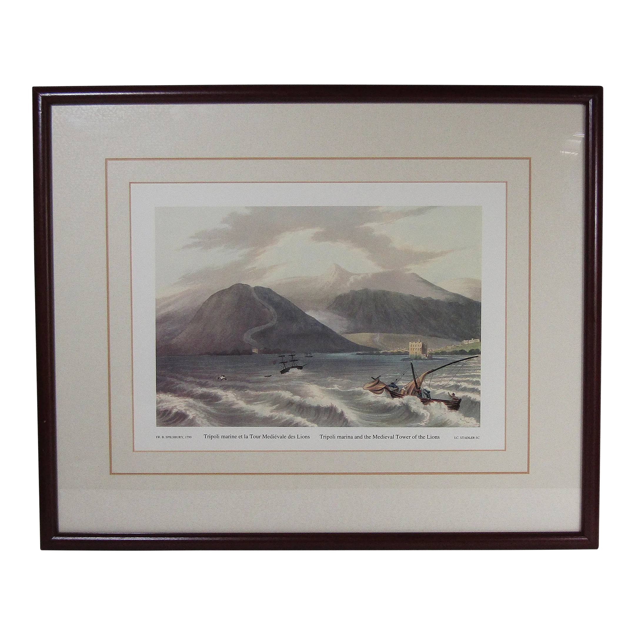 Tripoli Marina by Francis B. Spilsbury - Antique Engraving Color Print ...