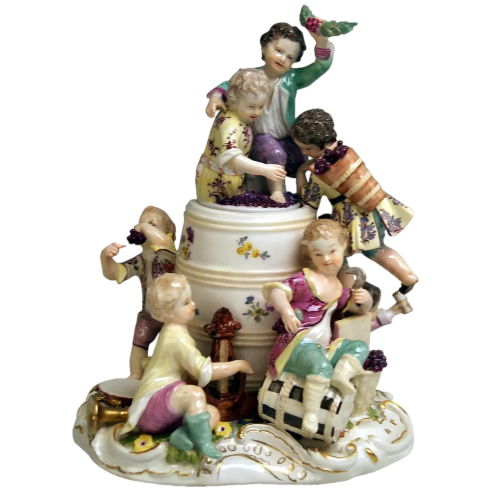 Rococo Model 2120 Children as Wine-Growers Figurine by Kaendler for ...