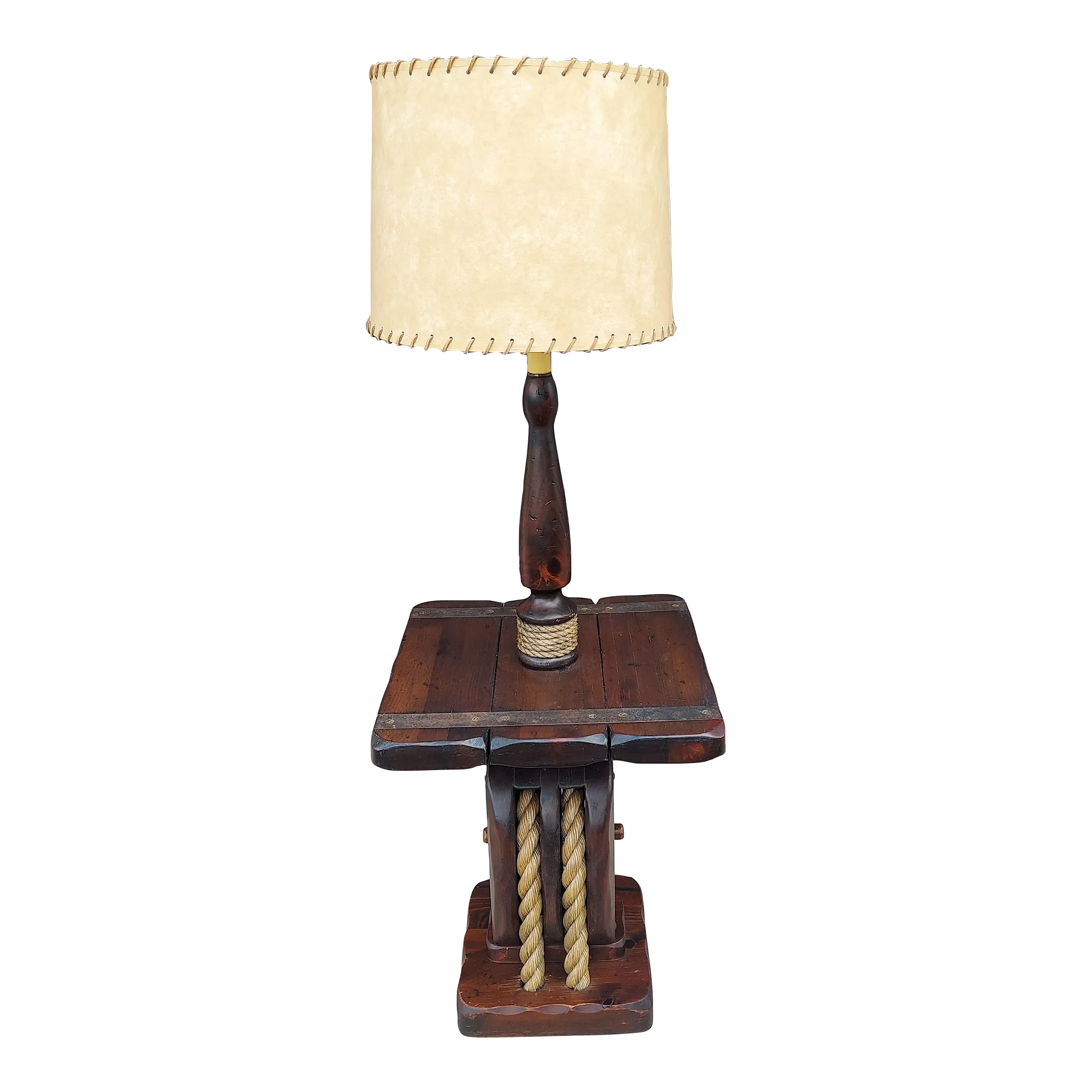 Vintage 1970s Nightwatch Lamp Co. Custom Nautical Style Floor Lamp With ...