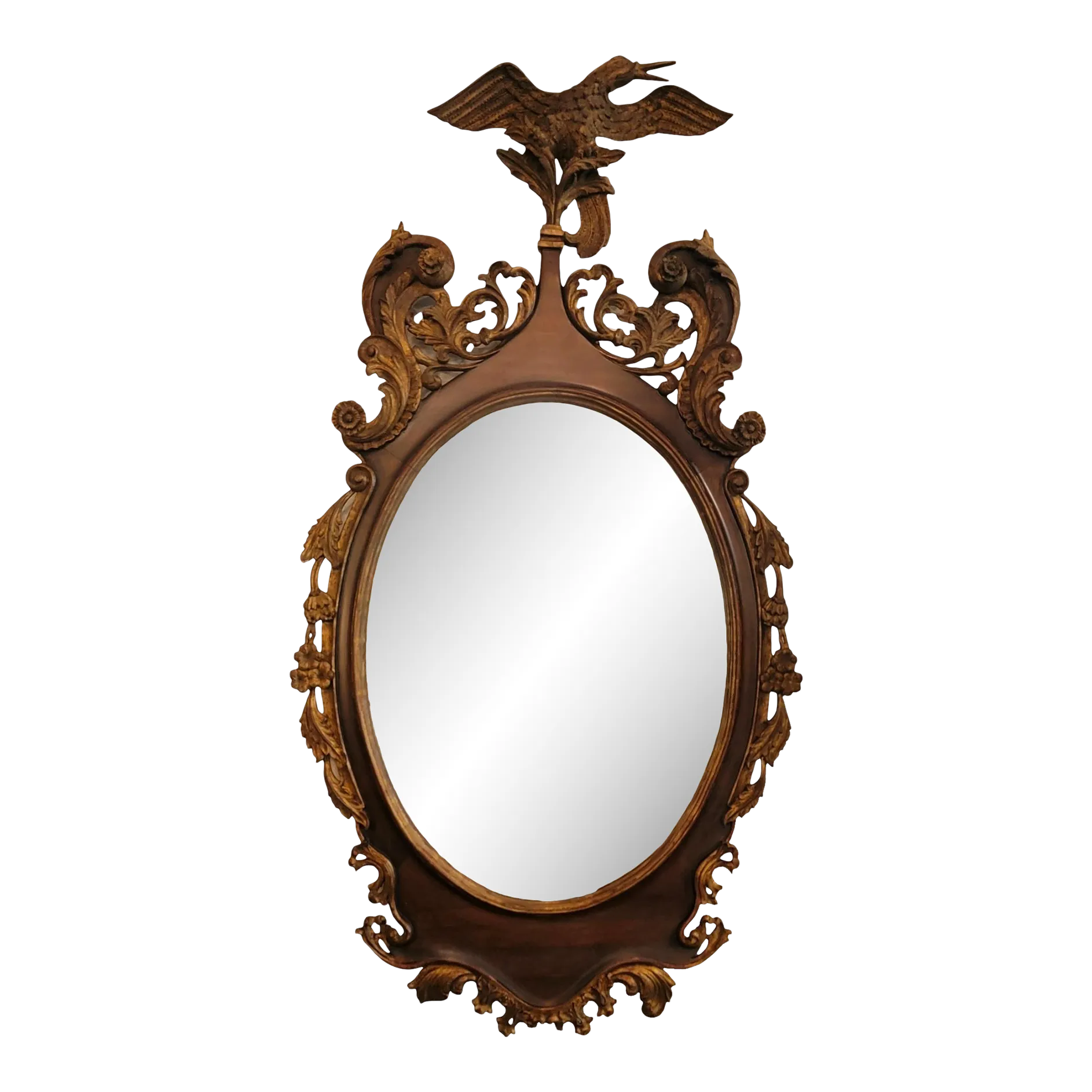 1970s American Federal Style Mirror With Mallard Duck | Chairish