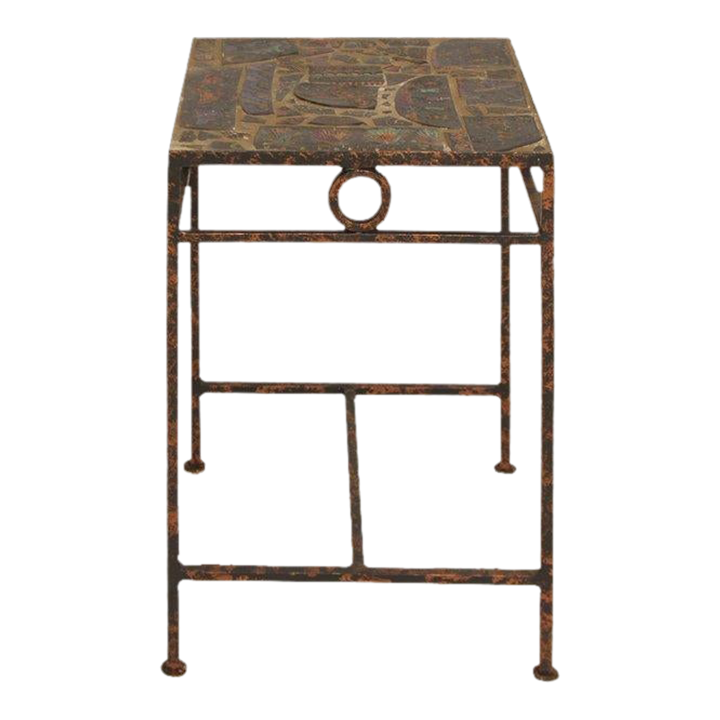 1990s Vintage Mosaic Side Table | Chairish