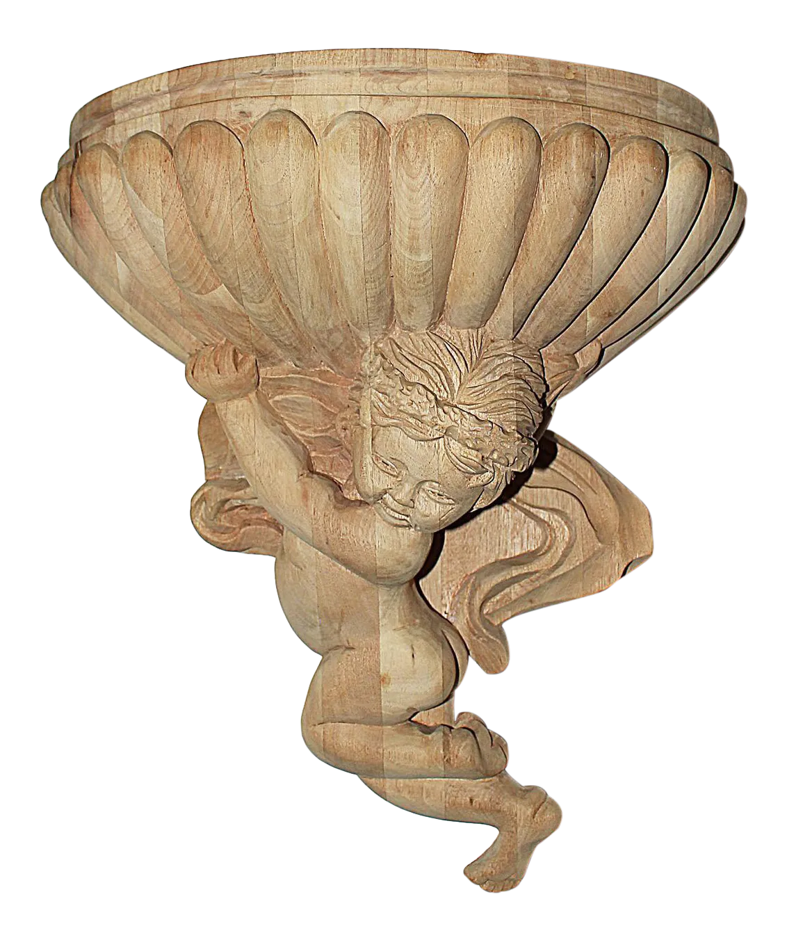 1980s Hand-Carved Putti Wall Bracket | Chairish