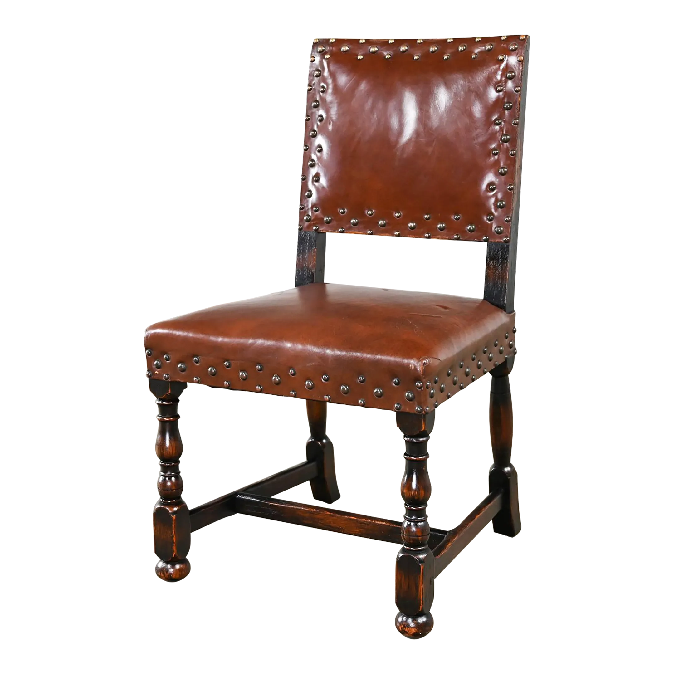 Early Mid-20th Century Spanish Revival Century Furniture Oak Side Chair ...