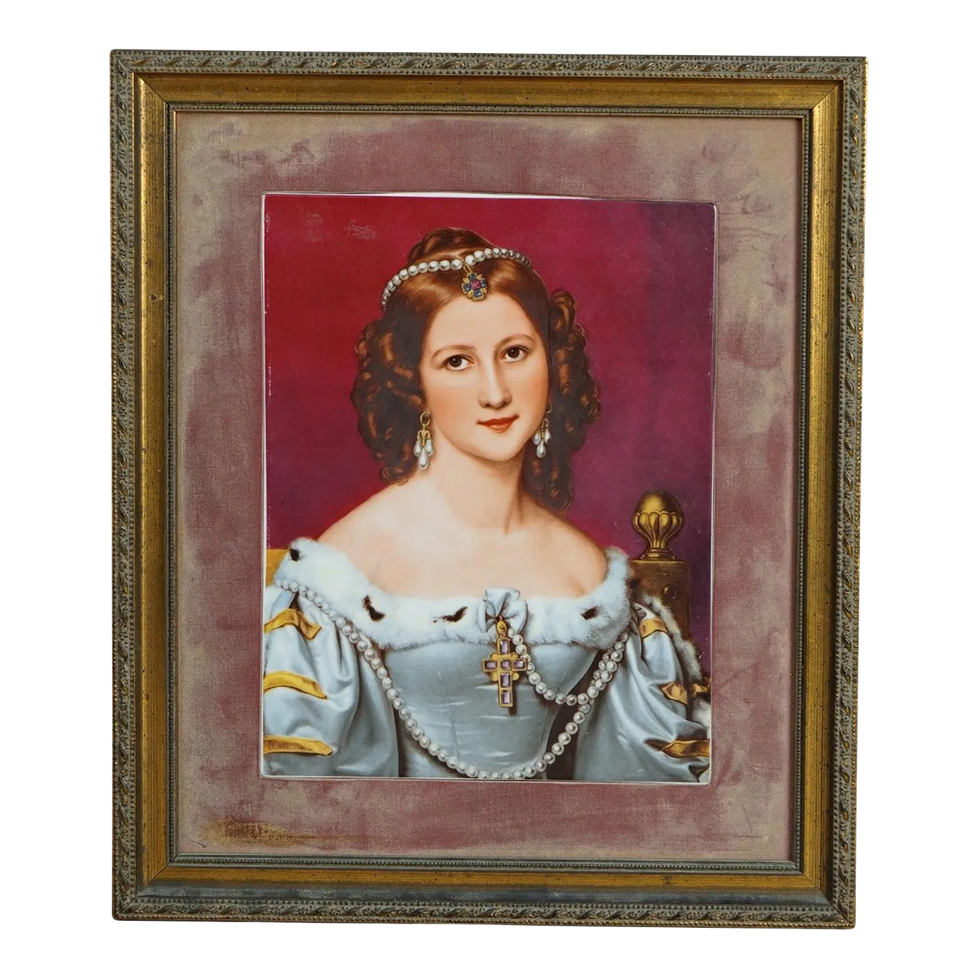 KPM School Porcelain Portrait Plaque of Charlotte Von Owen RPM Germany ...