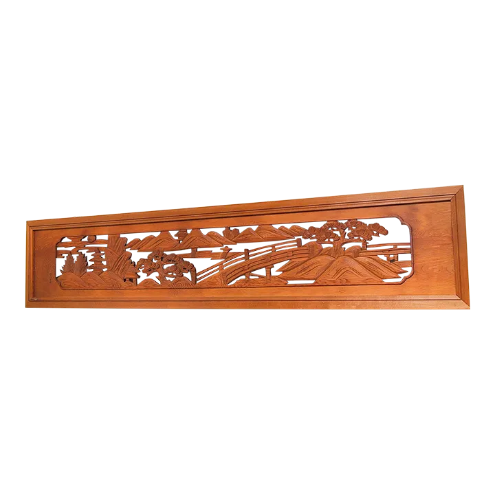 Japanese Buddhist Altar Wood Hand-Carved Panel Divider Artisan Signed ...