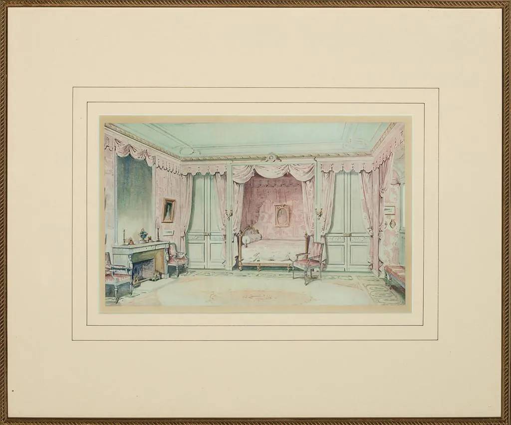 French Sitting Room Painting | Chairish