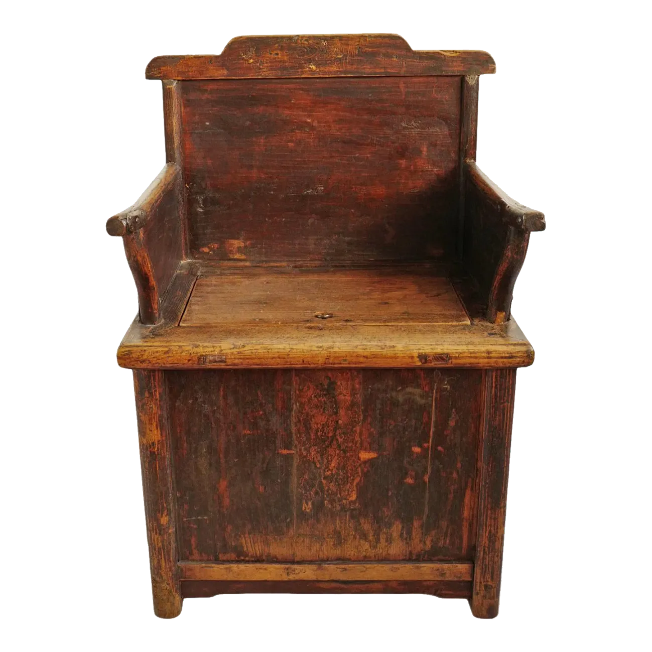 Vintage Chinese Trunk Box Arm Chair | Chairish