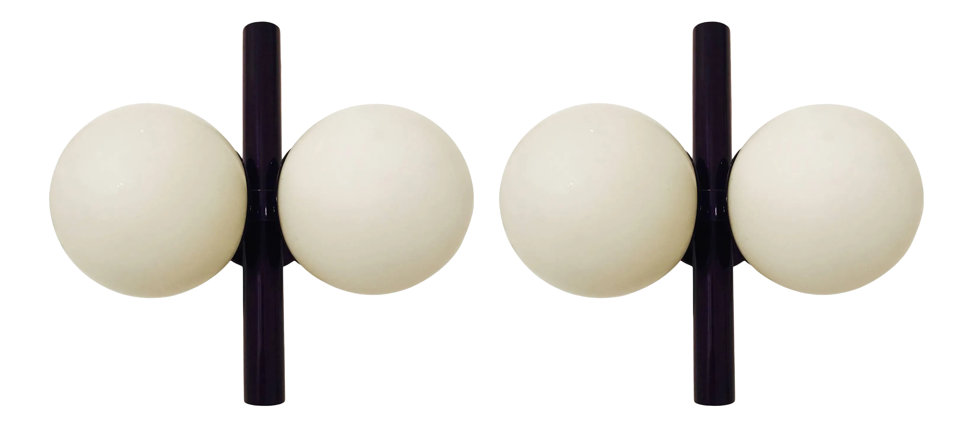 German Space Age Candy Purple Wall Lights - a Pair | Chairish