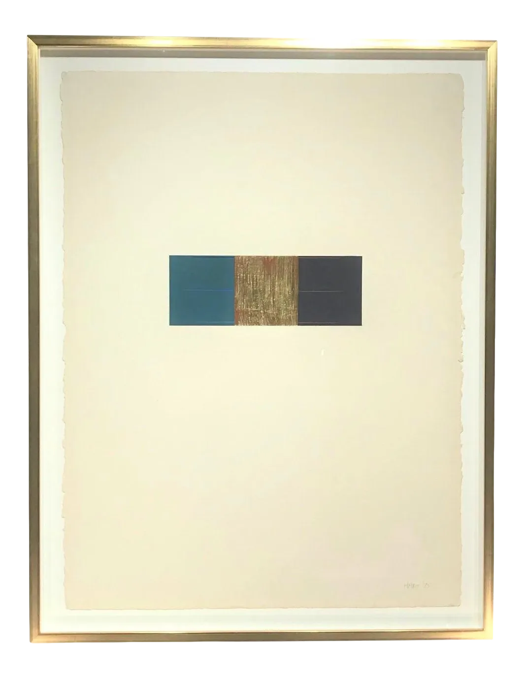 1975 Gordon Hart Minimalist Abstract Painting, Framed | Chairish