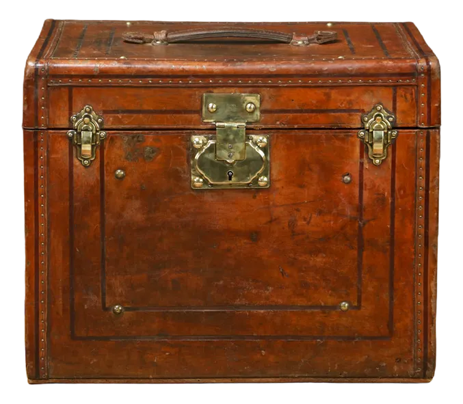 Leather Hat Trunk, 1920s | Chairish