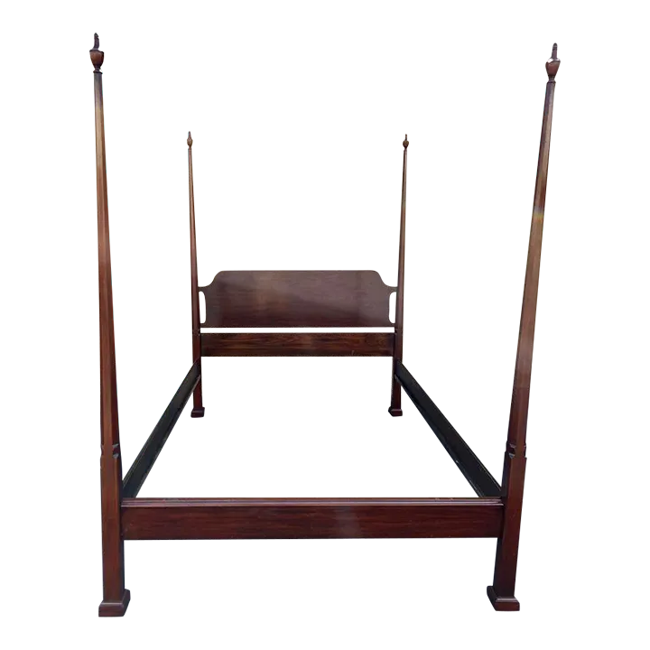 Mid 20th Century Henkel Harris Mahogany Four Poster Queen Size Bed ...