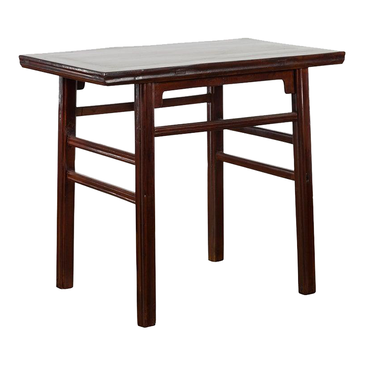 Early 20th Century Chinese Late Qing Dynasty Elm Scholar's Table with ...