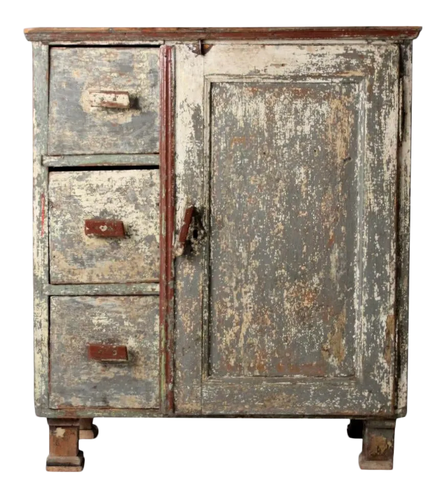Antique Primitive Farmhouse Cabinet | Chairish