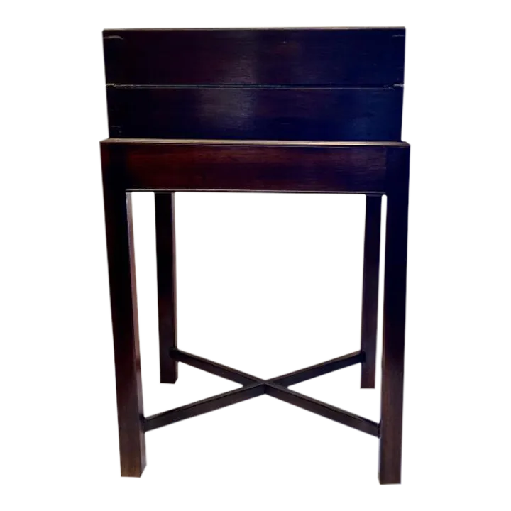 Antique Rosewood English Writing Box Table | Chairish