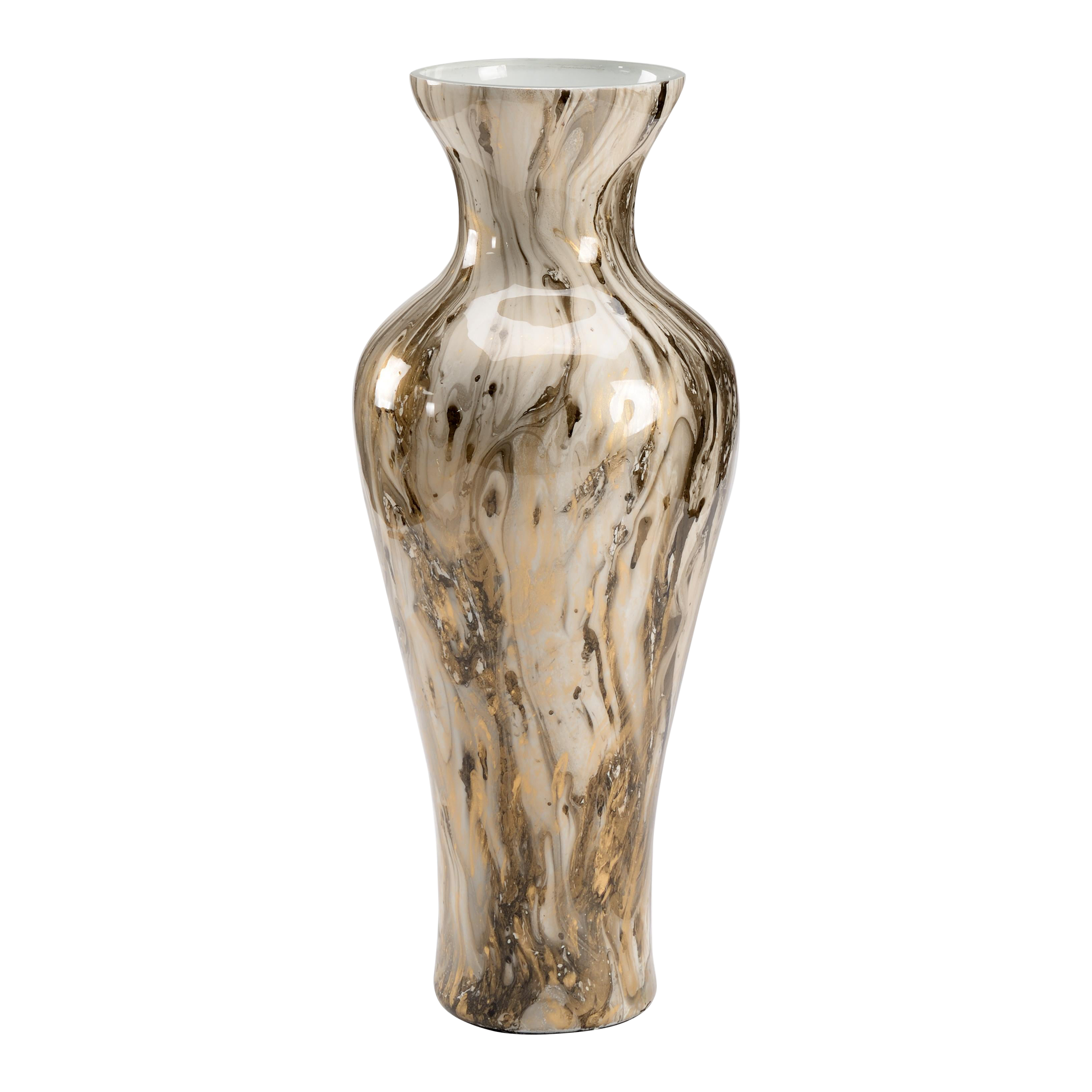 Tall Calacatta Gold Vase, Medium | Chairish
