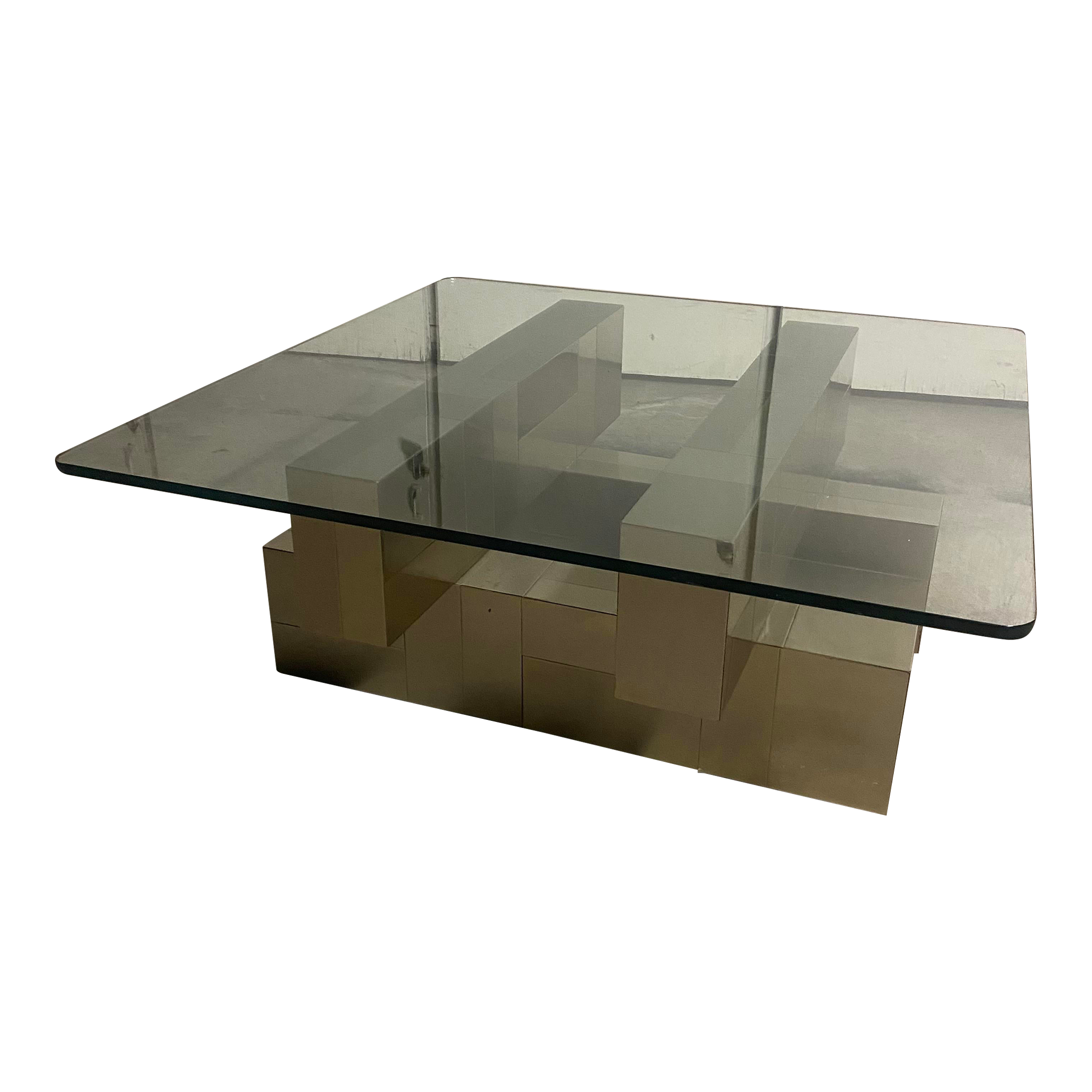 1970s Paul Evans Style Cityscape Minimalist Patchwork Coffee Table ...