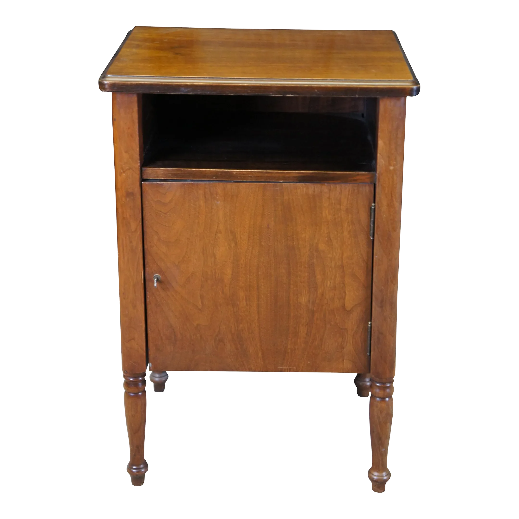 1940s Mid Century Mahogany Locking File Cabinet Side Table Nightstand ...