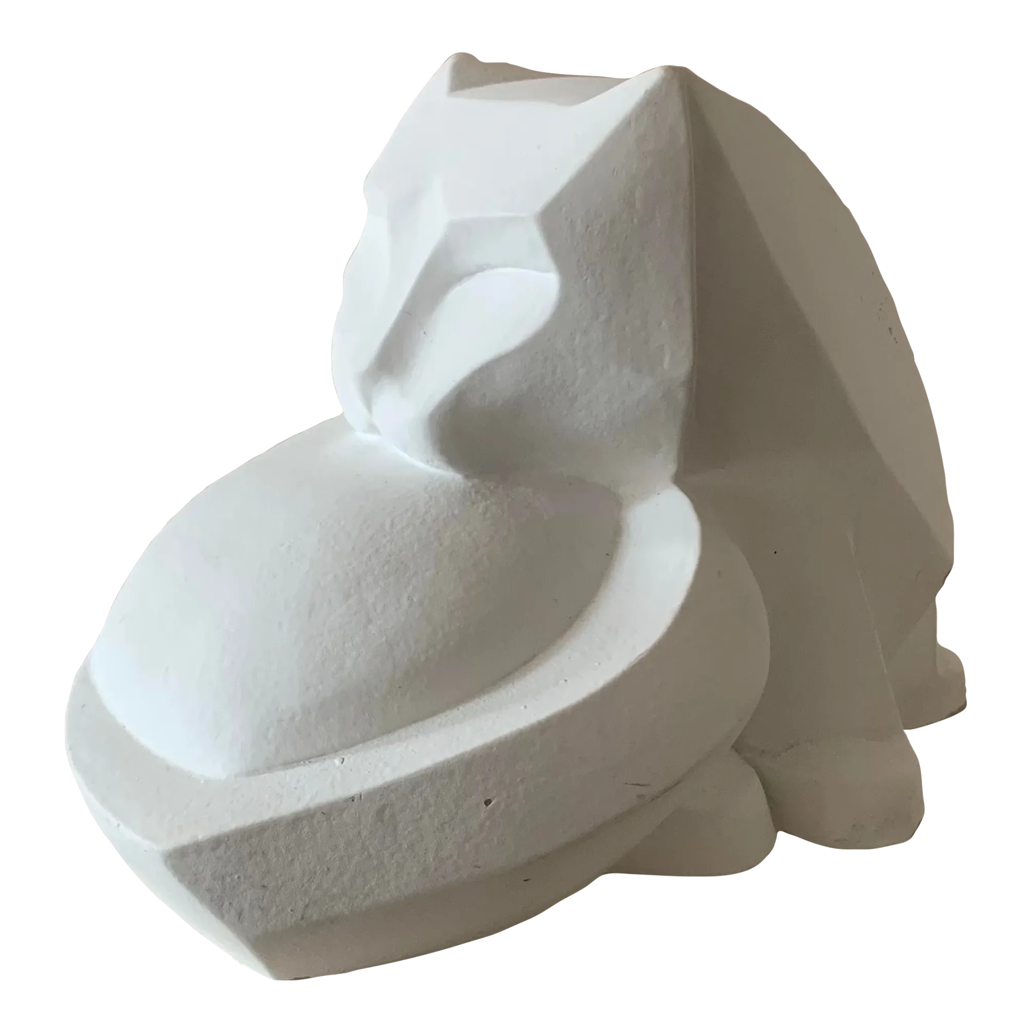 1980s Vintage Cubist Cat Sculpture | Chairish