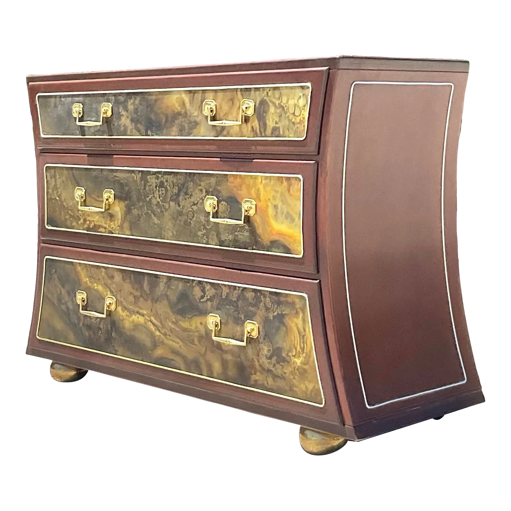 Late 20th Century Vintage Boho Acid Etched Chest of Drawers After ...